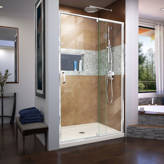 DreamLine Flex 32" x 76.75" Square Pivot Shower Enclosure with Base Included & Reviews | Wayfair
